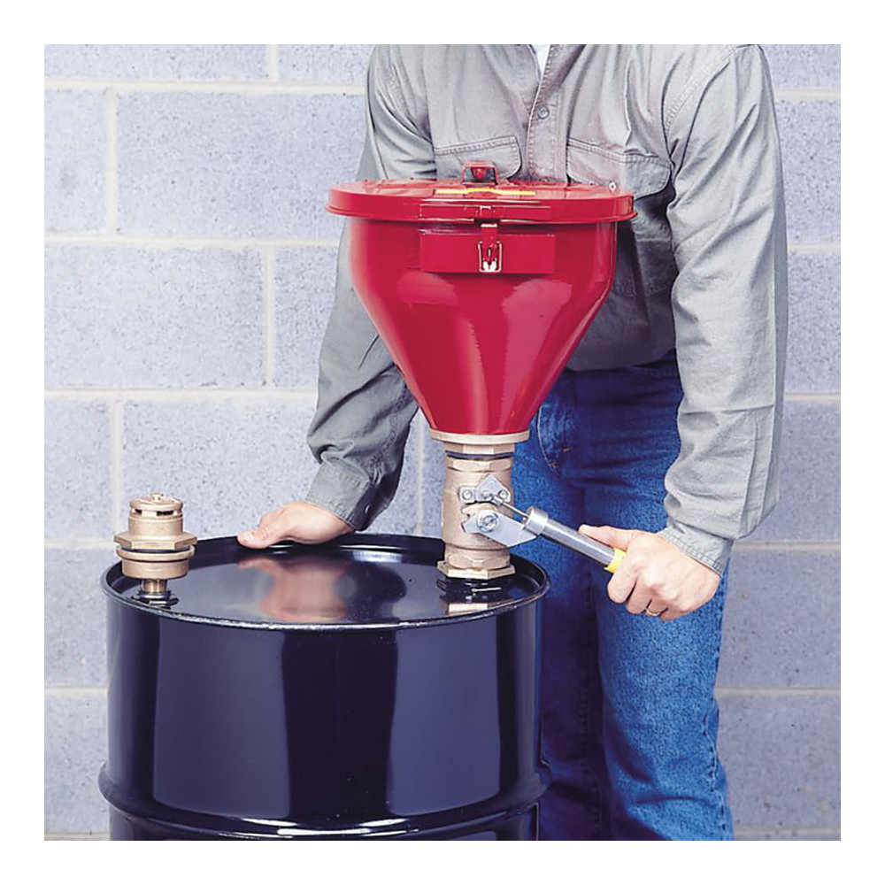 Justrite Drum Funnels Funnel Covers Compatible Drum Pail Capacity