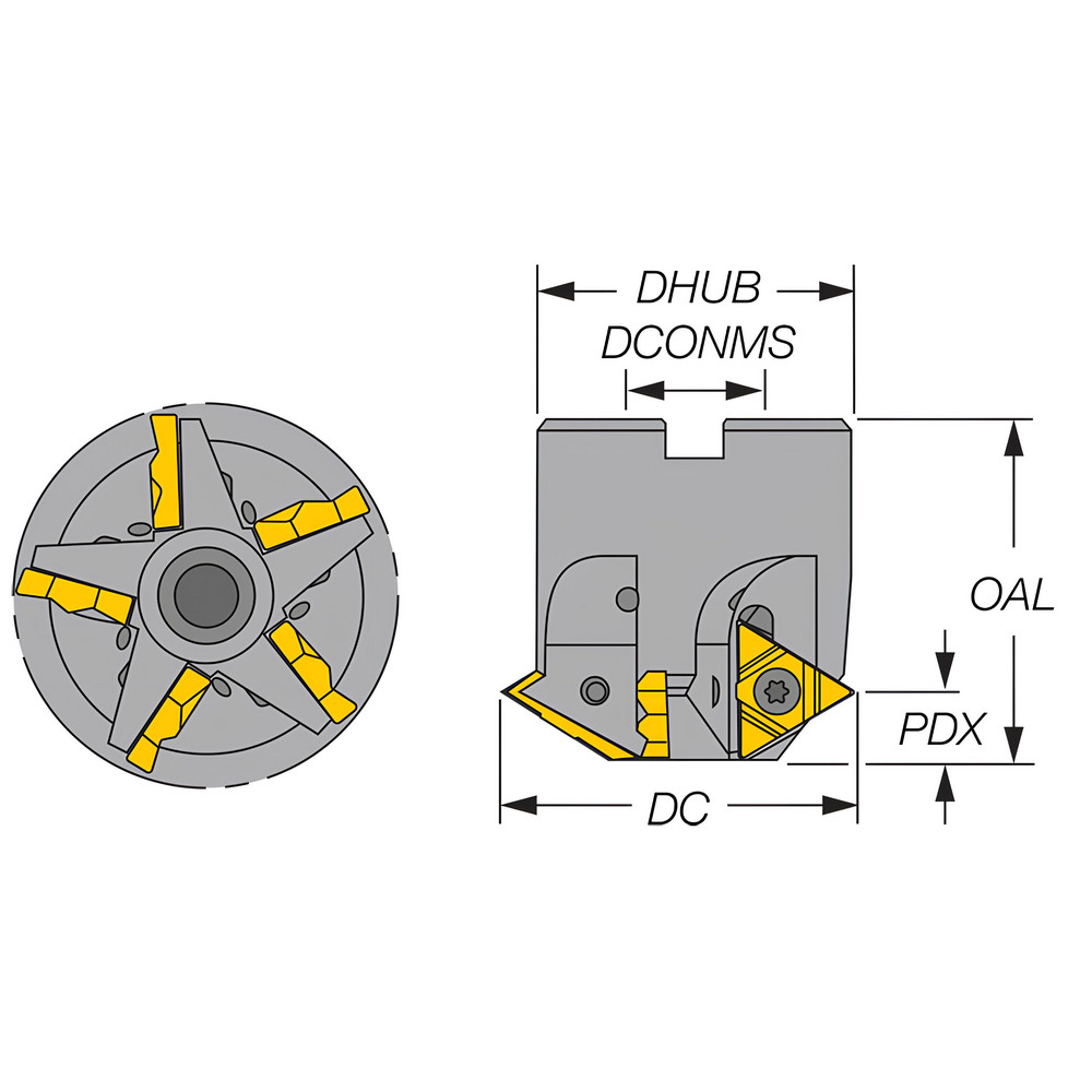 Tool-Flo - Indexable Thread Mills: Cutting Diameter (Decimal Inch): 1. ...