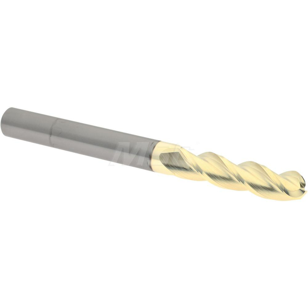 Accupro - Ball End Mill: 3/8" Dia, 1-1/2" LOC, 3 Flute, Solid Carbide | MSC Direct
