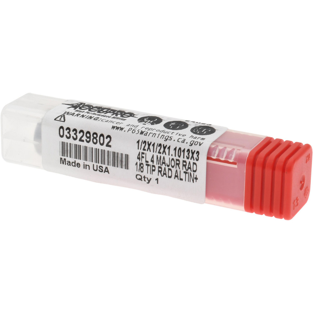 Accupro - Barrel Cutter End Mills: Oval Form, Solid Carbide, 14, 12.70 ...