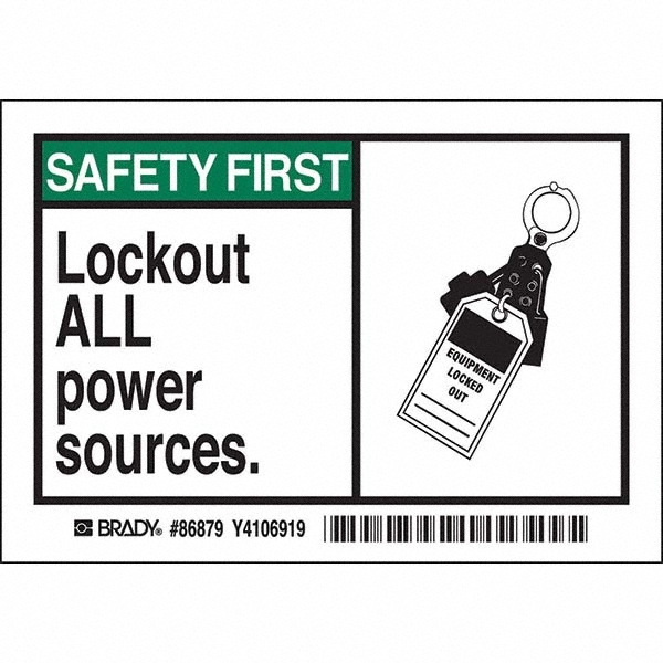 Brady - Accident Prevention Label: Rectangle | MSC Direct