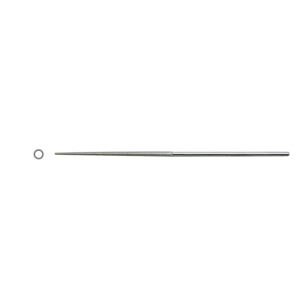 Grobet - Round Needle Diamond File: 5-1/2" OAL, Fine Grade | MSC Direct