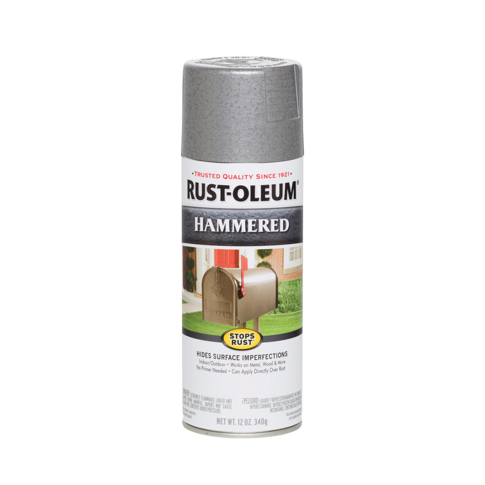 Rust-Oleum - 12 oz Silver Hammertone Finish Alkyd Enamel Paint ...