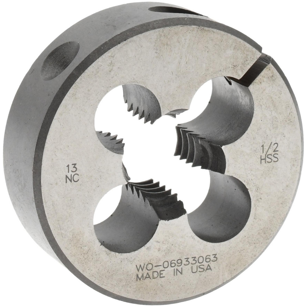Made in USA - Round Die: 1/2-13, High Speed Steel | MSC Direct
