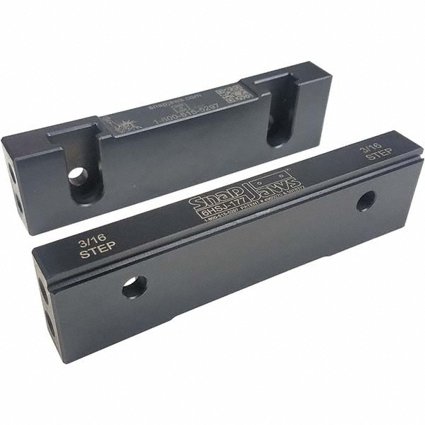 Snap Jaws - Vise Jaw: 6" Wide, 1.53" High, 0.73" Thick, Step | MSC Direct