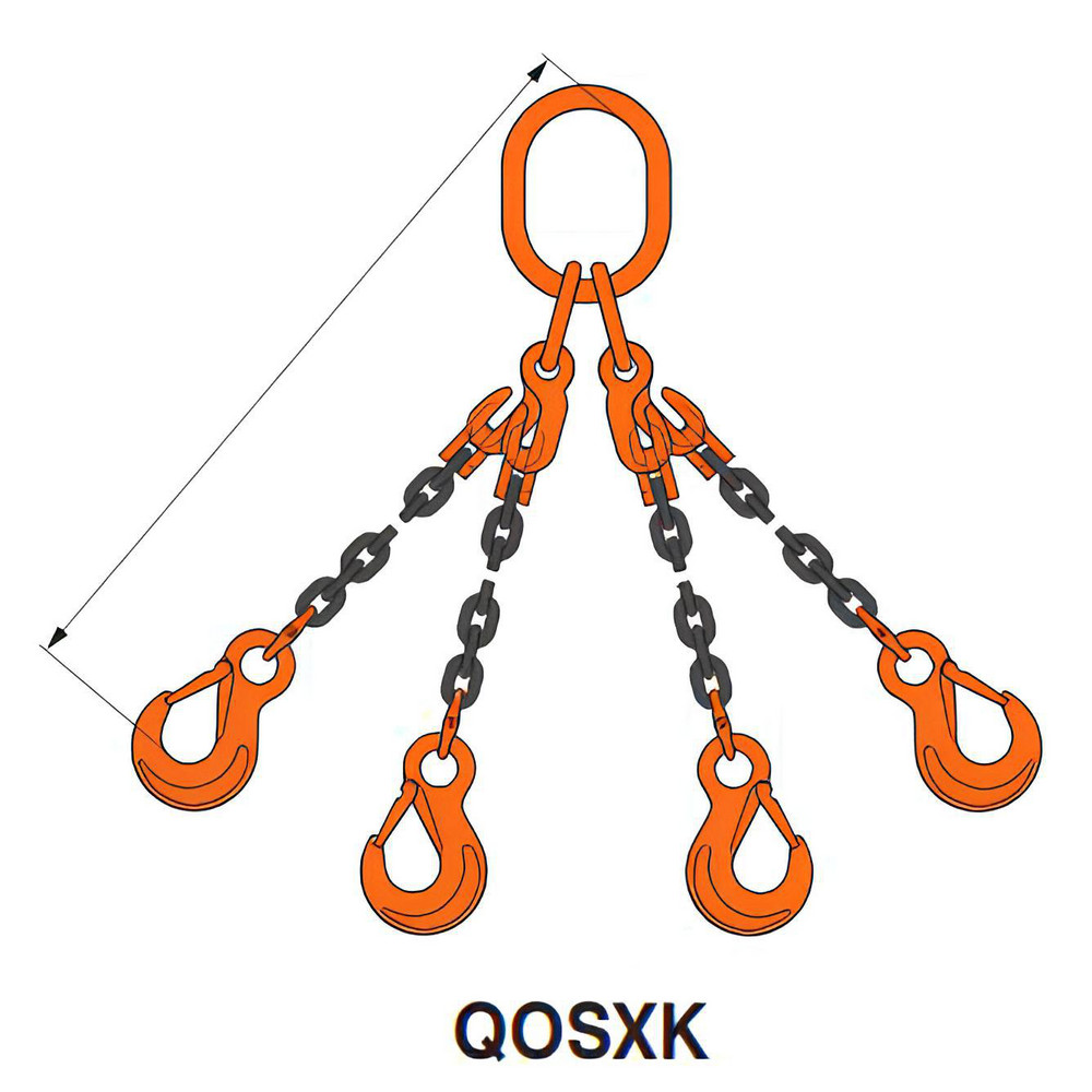 Pewag - Chain Sling: Multi-Leg, Oblong & Sling Hook, 5' Long, 6400 lb ...