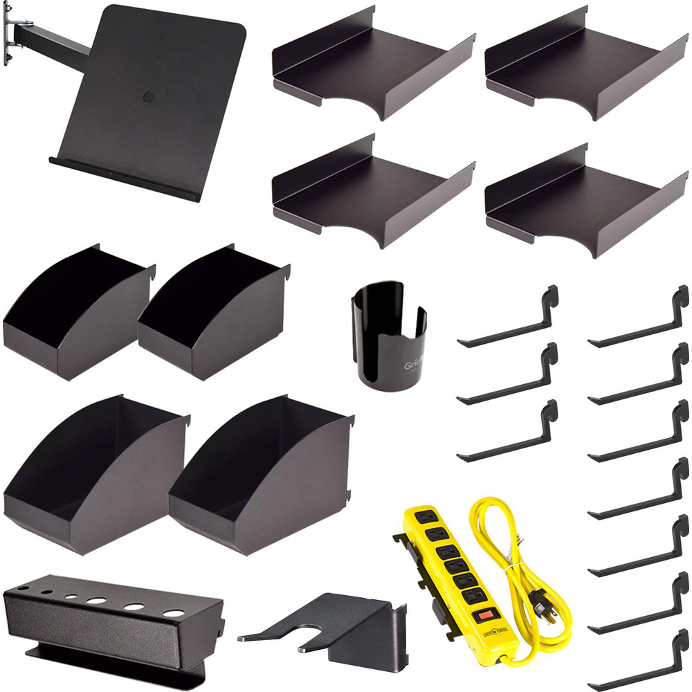 Flextur - Pegboard 23-Piece Packing Station Accessory Kit: Steel | MSC Direct