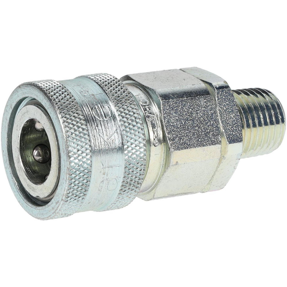 Parker - Hydraulic Hose MPT Fitting: Hose Size 1/4", 1/4" Thread, 6,500 ...