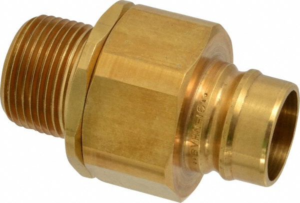 Parker - 1 Thread Brass Hydraulic Hose MPT Fitting - 03772746 - MSC ...