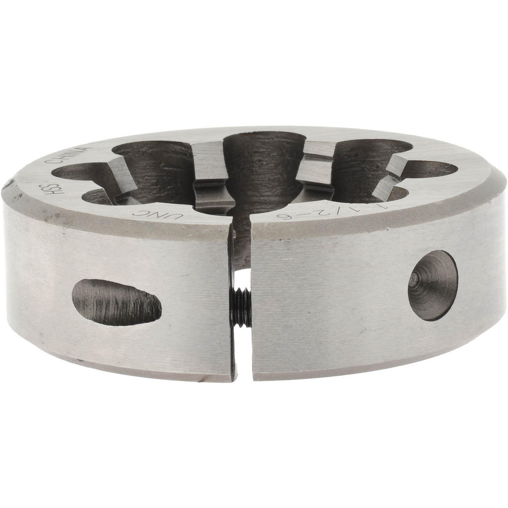 Value Collection - Round Die: 1-1/2-6, 1-1/2" OD, High-Speed Steel ...