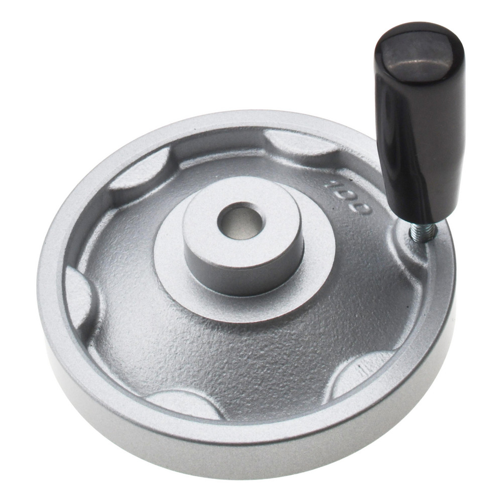Value Collection - 3.94" Diam, Aluminum Handwheel with Handle | MSC Direct