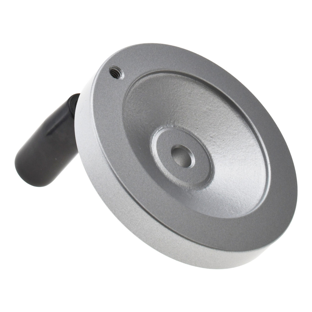 Value Collection - 3.94" Diam, Aluminum Handwheel with Handle | MSC Direct
