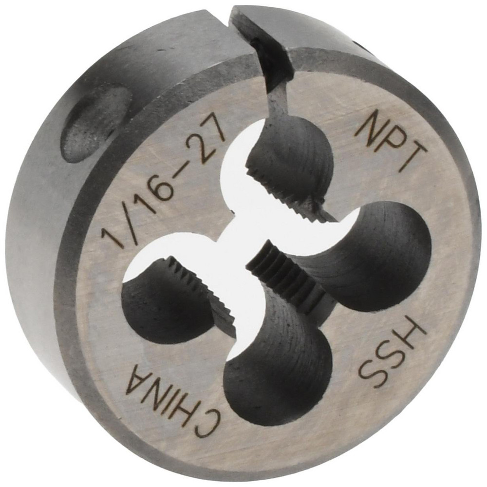 Value Collection - 1/16-27 NPT x 1" OD Round Adjustable Pipe Die | MSC ...