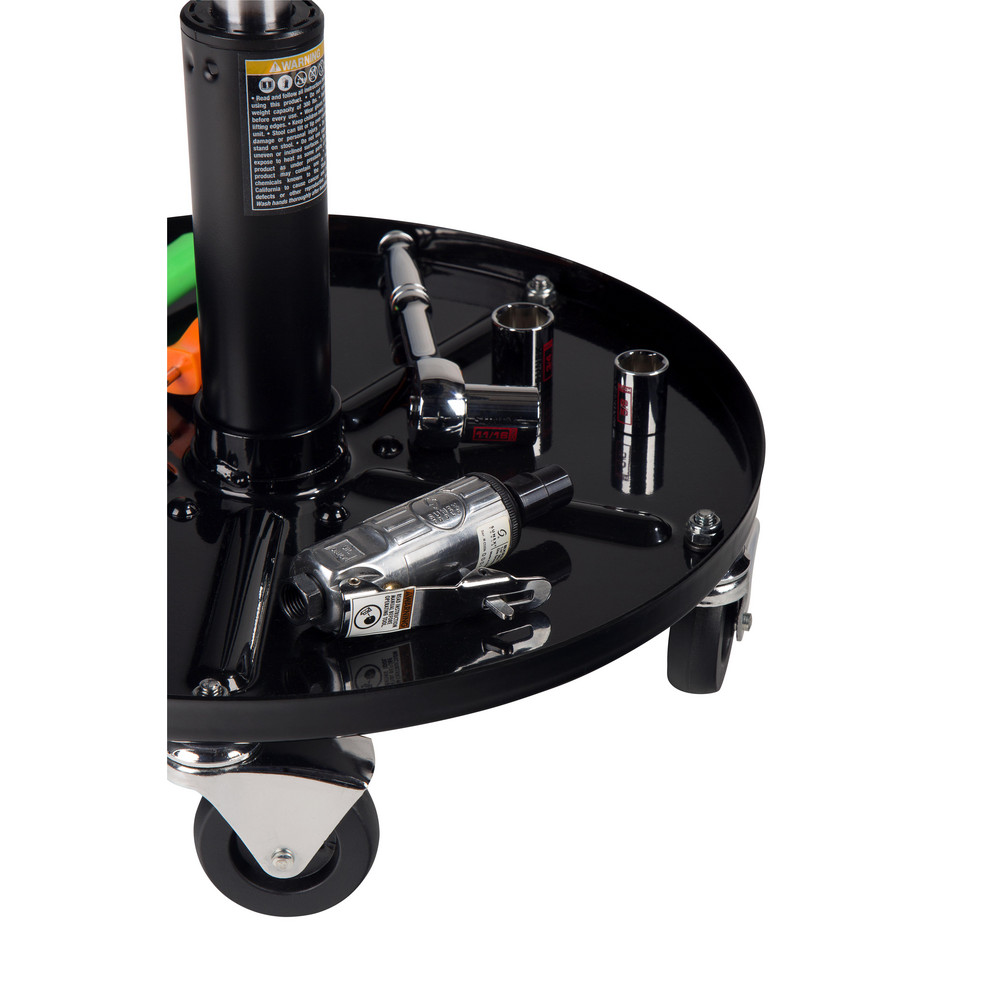 Sunex Tools - Adjustable Height Stool: Vinyl, Black | MSC Direct