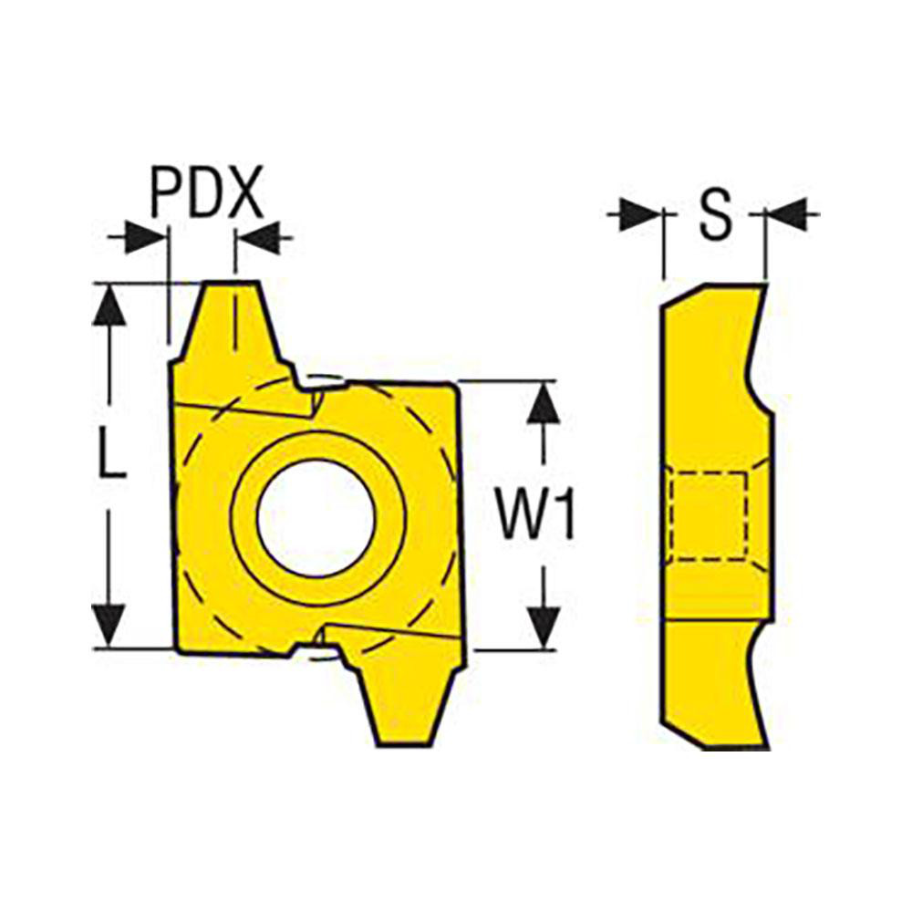 Seco - Laydown Threading Insert: 20ER3STACME P500, Carbide | MSC Direct