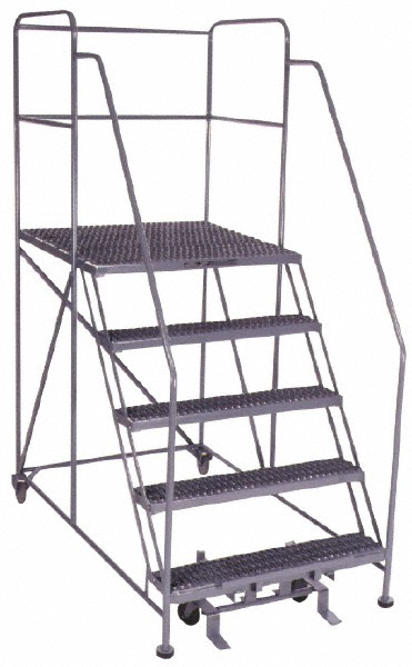 PW Platforms - Steel Rolling Ladder: 5 Step | MSC Direct