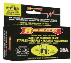 Arrow - Galvanized Steel Insulated Staple: 1/4" Leg Length | MSC Direct