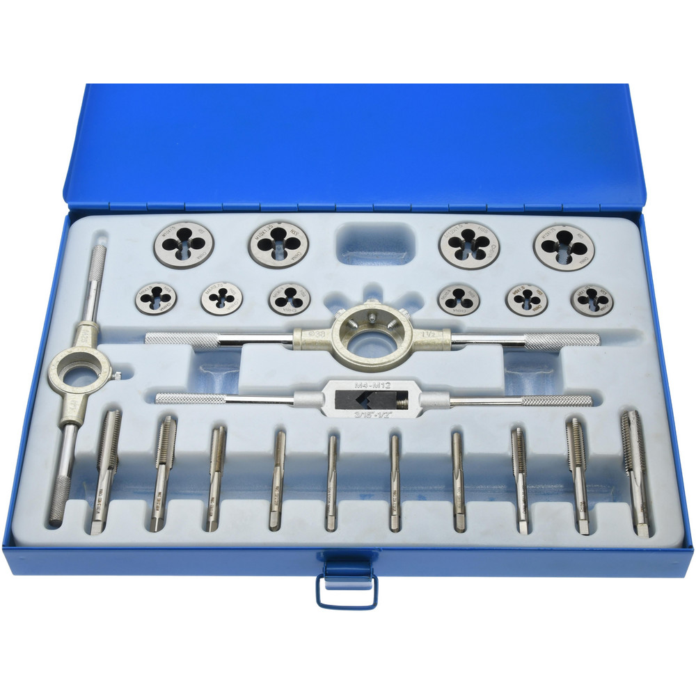 Value Collection - Tap & Die Set: M5 x 0.8 to M12 x 1.75 Taps, Metric ...