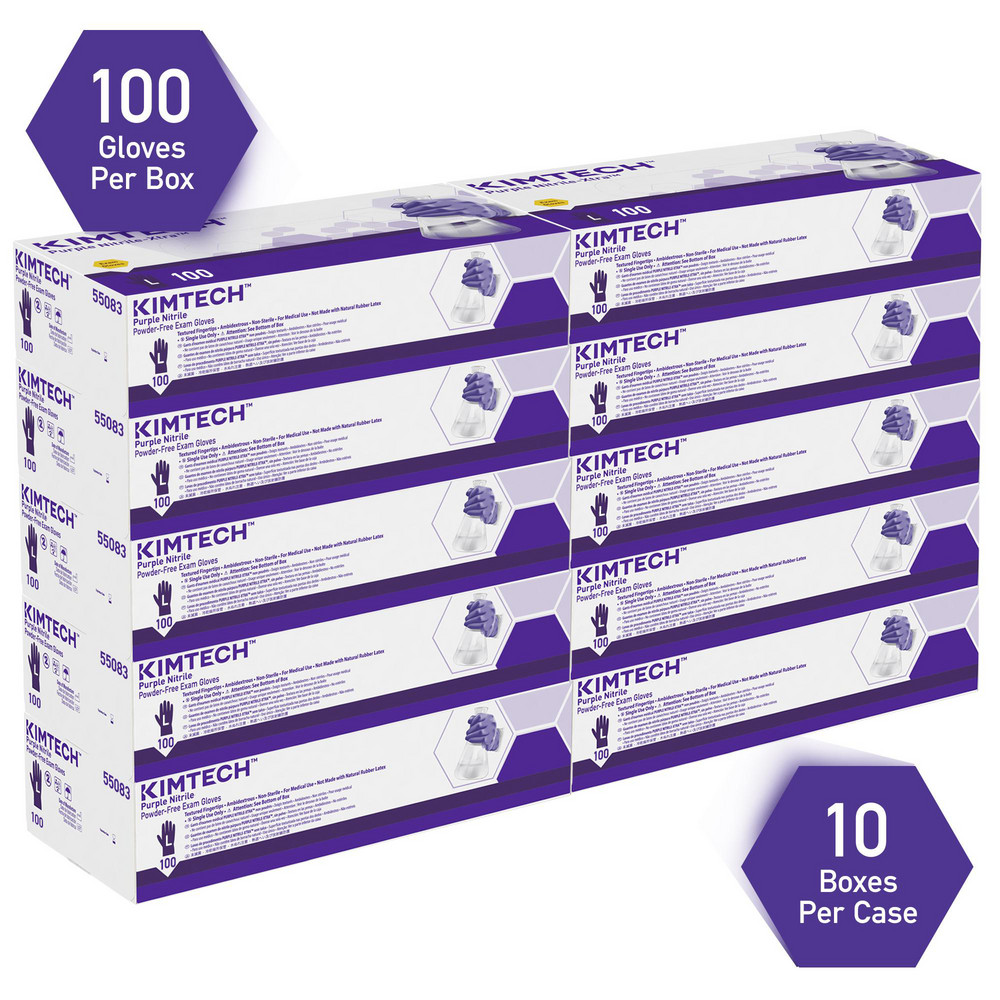 Kimtech - Disposable Gloves: Series Kimtech Purple Nitrile, Size Large ...
