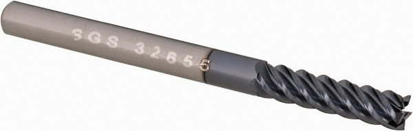 SGS - Square End Mill: 1/8" Dia, 1/2" LOC, 5 Flute, Solid Carbide | MSC ...