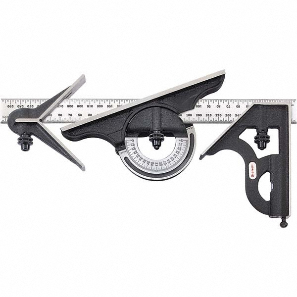 Starrett - 4 Piece, 300mm Combination Square Set | MSC Direct