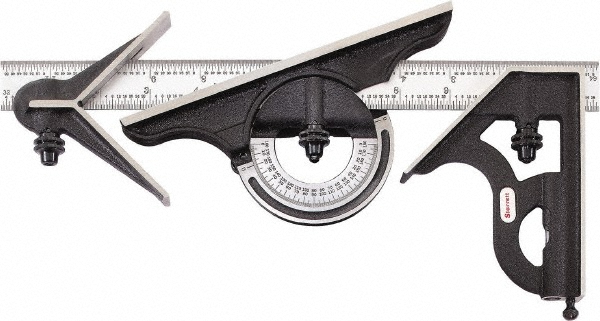 Starrett - 4 Piece, 12" Combination Square Set - 04025268 - MSC ...