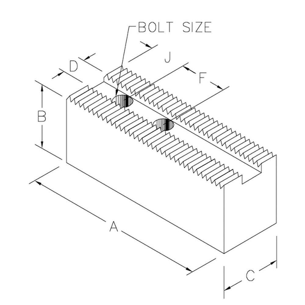 H & R Manufacturing - Soft Lathe Chuck Jaw: Serrated | MSC Direct