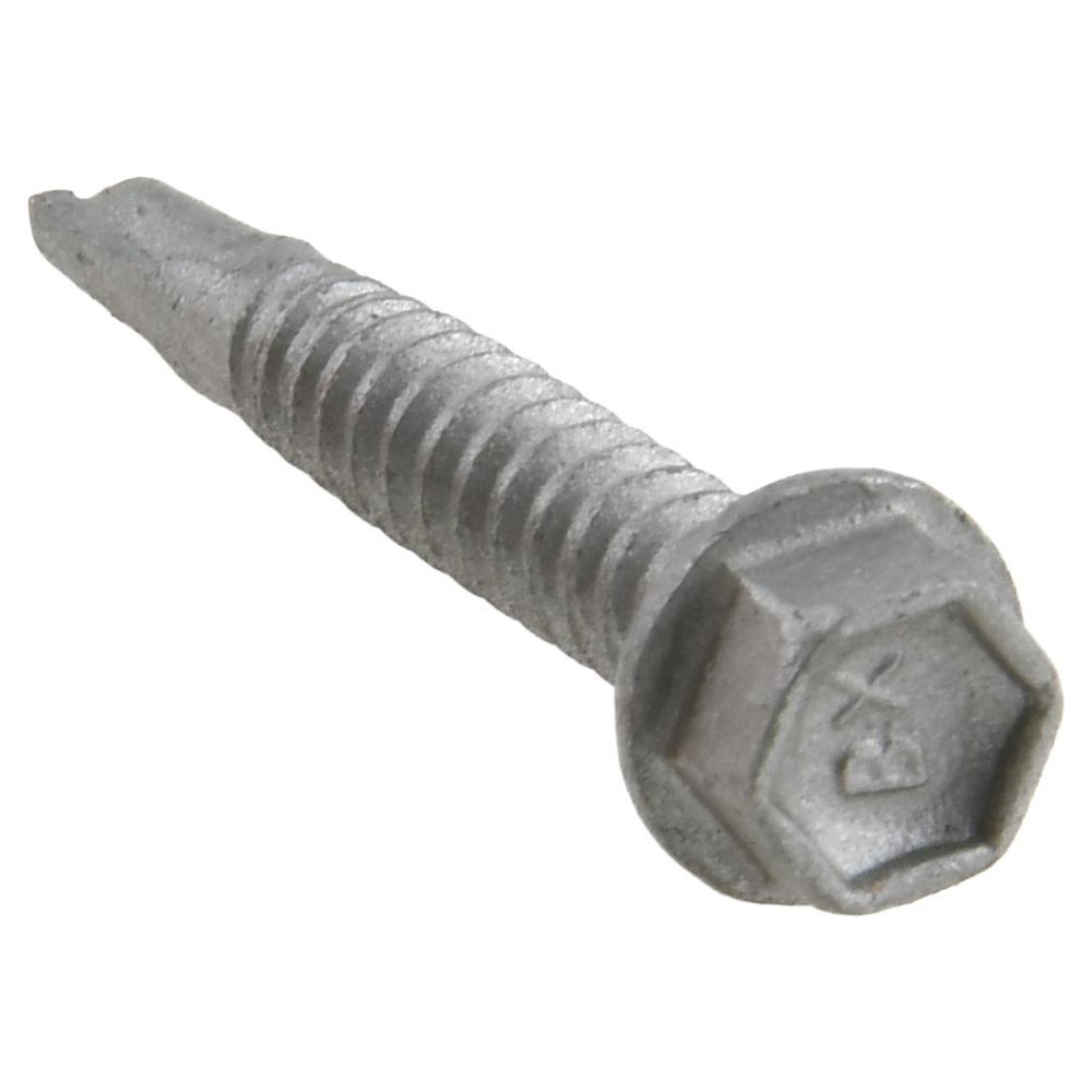 ITW Buildex - #12, Hex Washer Head, Hex Drive, 1-1/2" Length Under Head, #2 Point, Self Drilling ...
