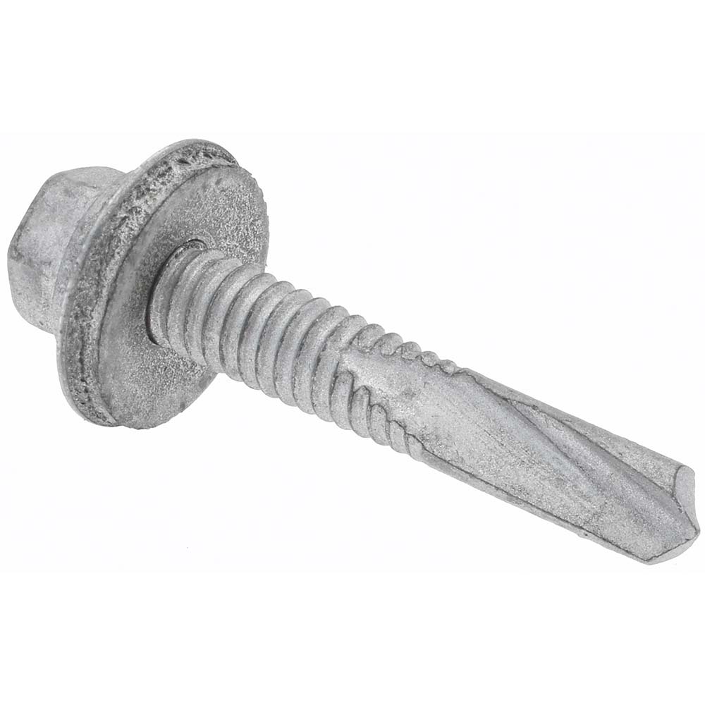 ITW Buildex - #12, Hex Washer Head, Hex Drive, 1-1/4" Length Under Head ...