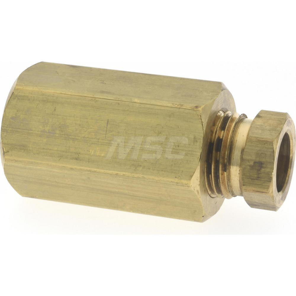 Parker - Compression Tube Connector: 3/8" Tube OD, Compression x FNPT ...