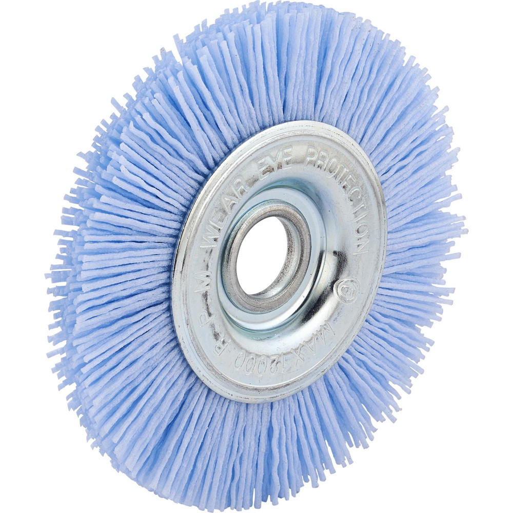 Tanis - Wheel Brush: 4" Wheel Dia, 1/2" Face Width, 0.0280" Wire Dia ...