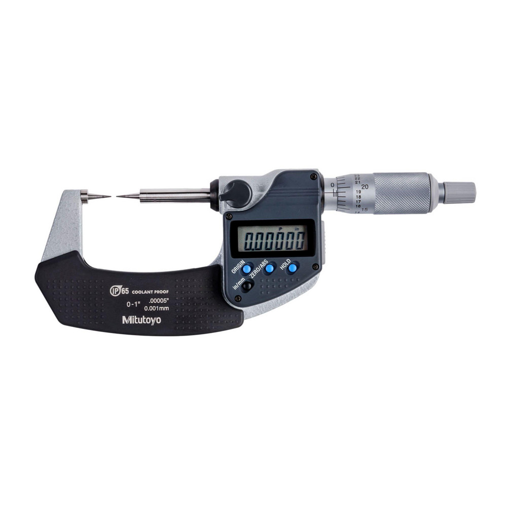 Mitutoyo - 1", 32mm Throat Depth, Ratchet Stop, Digital Point ...