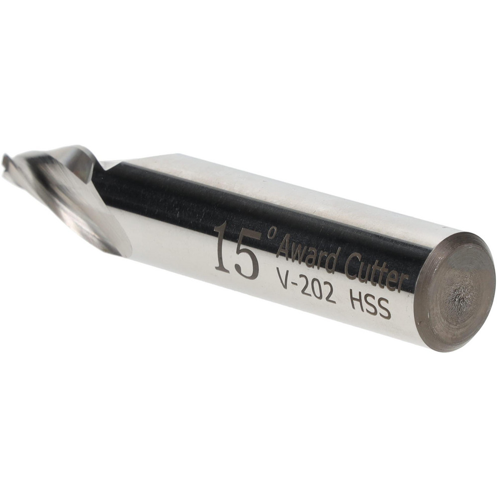 Made in USA - Tapered End Mill: 15 deg Angle per Side, 1/8" Small Dia ...