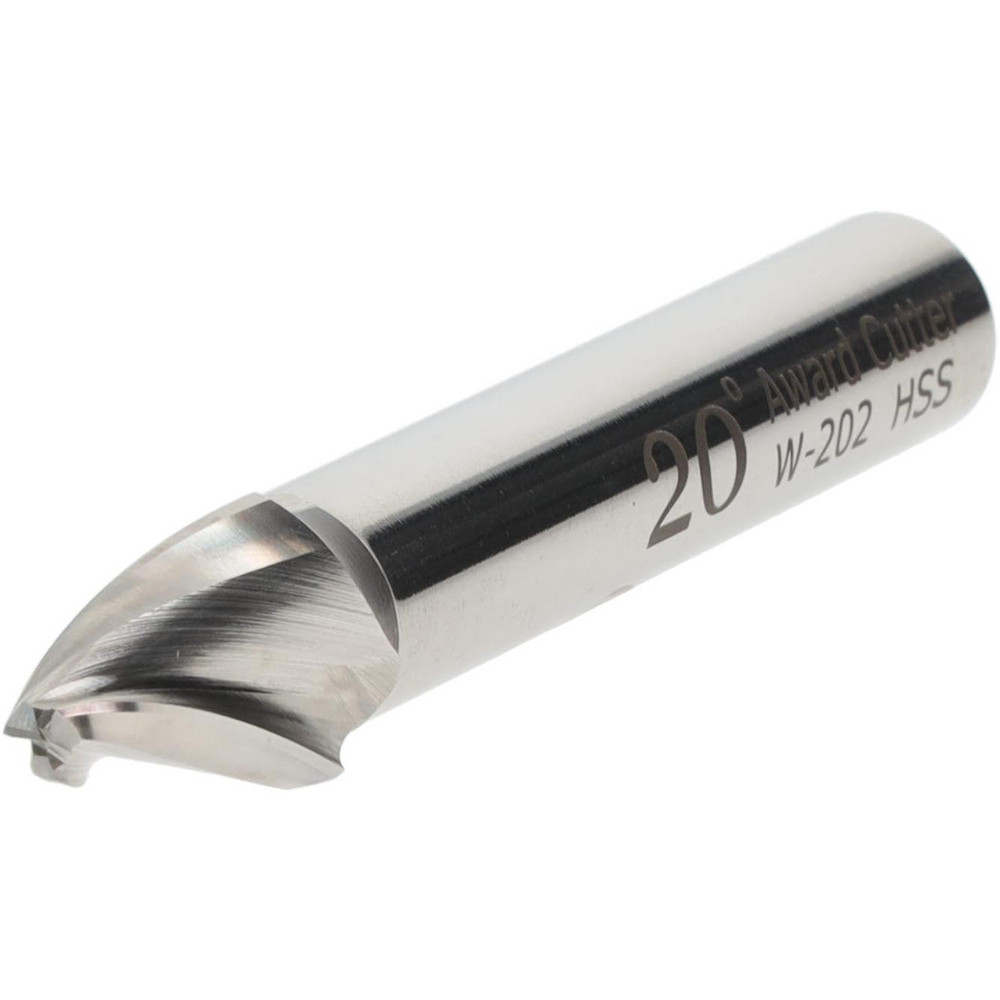 Made in USA - Tapered End Mill: 20 deg Angle per Side, 1/8" Small Dia ...
