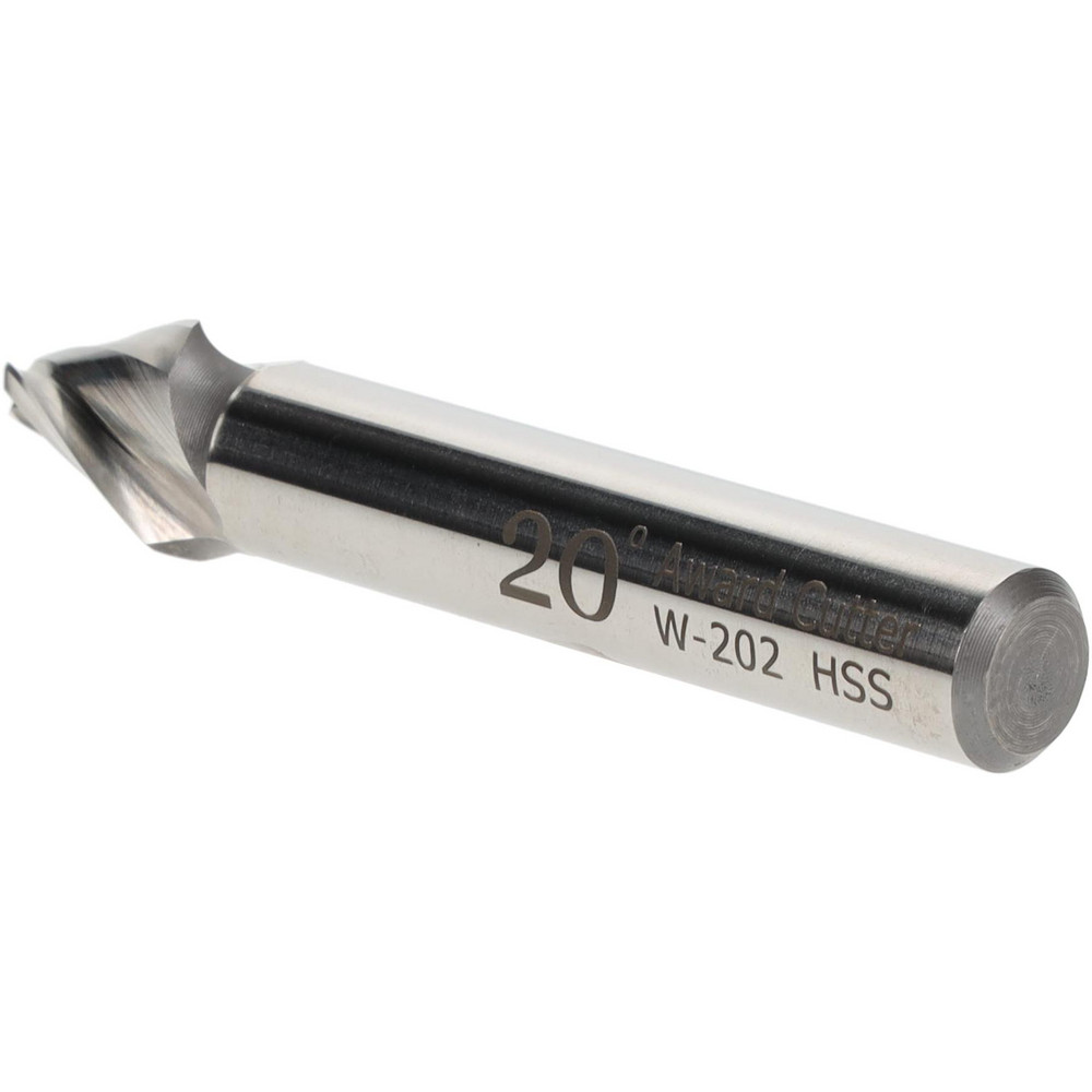 Made in USA - Tapered End Mill: 20 deg Angle per Side, 1/8" Small Dia ...