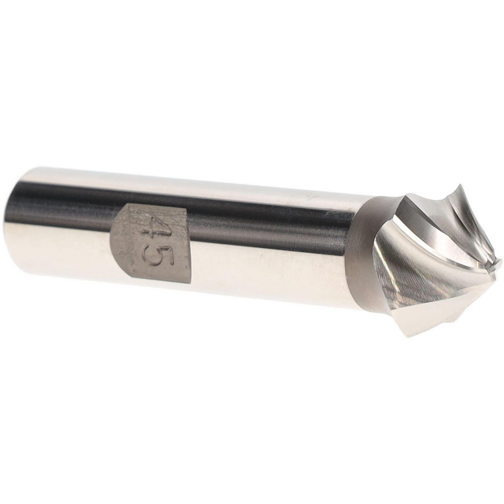 Made in USA - Tapered End Mill: 45 deg Angle per Side, 1/8" Small Dia ...