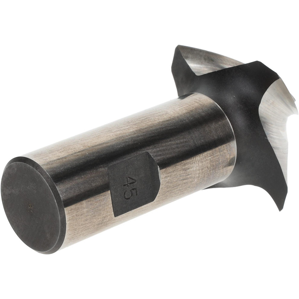 Made in USA - Tapered End Mill: 45 deg Angle per Side, 1/8" Small Dia ...