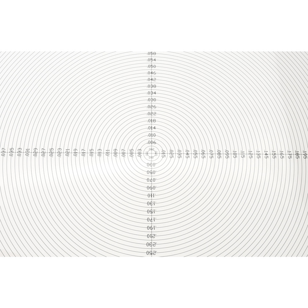 Made in USA - 14" Dia, Radius & Angle, Mylar Optical Comparator Chart ...