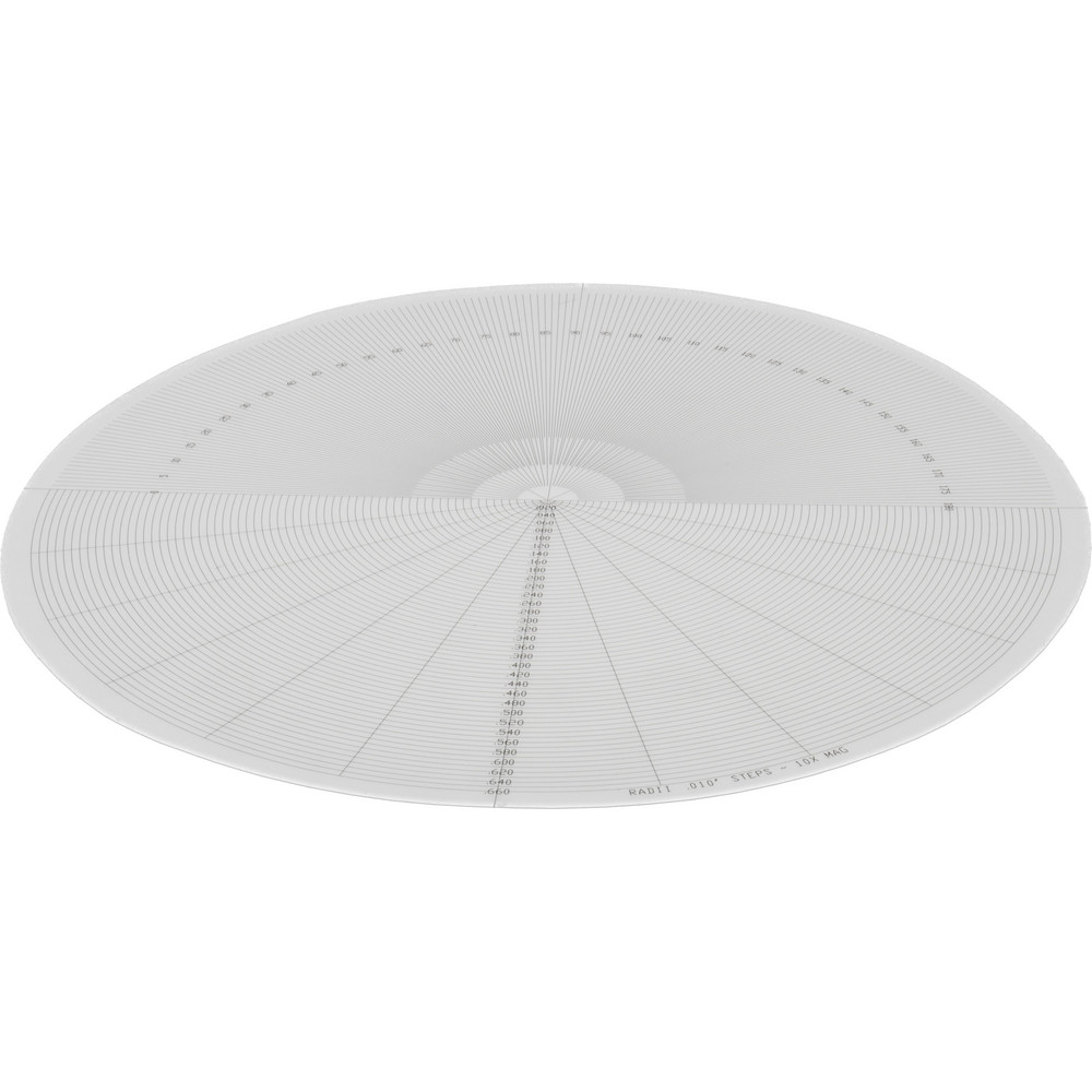Value Collection - 14" Dia, Radius & Angle, Mylar Optical Comparator ...