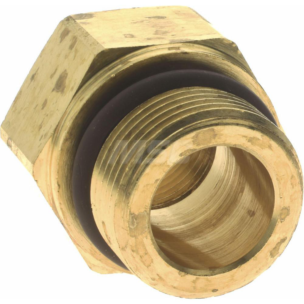 Parker - 3/8 x M22 Pipe, 1,000 psi, Brass ISO Port Adapter | MSC Direct