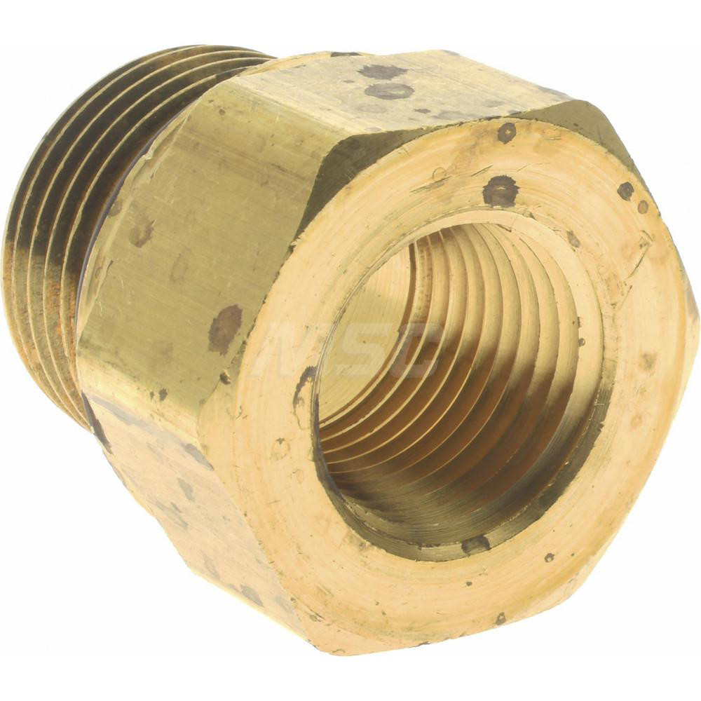 Parker - 1/2 x M27 Pipe, 1,000 psi, Brass ISO Port Adapter | MSC Direct