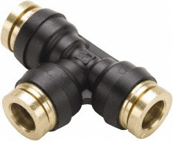 Parker - 3/8" Tube OD, Composite Push-to-Connect Tube Union Tee - 04254470 - MSC Industrial Supply