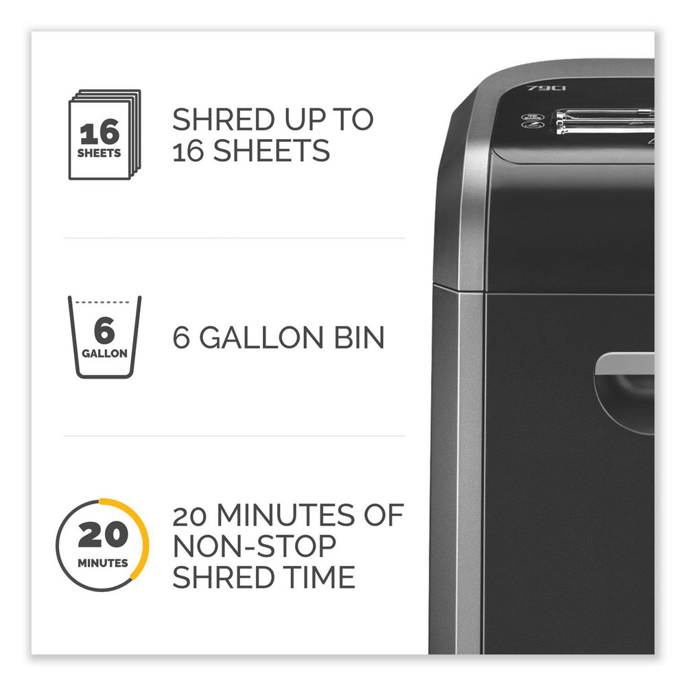 FELLOWES - 79CI CROSS-CUT 16SHEET MED-DUTY DOC SHREDDER | MSC Direct