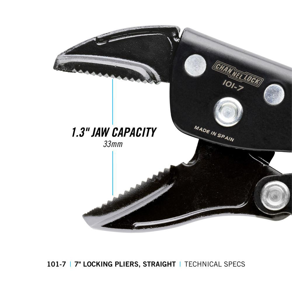 Channellock - Locking Pliers: Serrated, Straight, Locking | MSC Direct