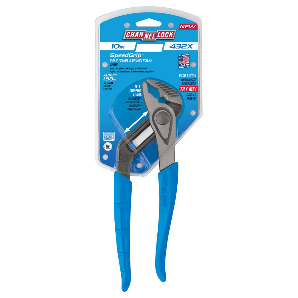 Channellock - Tongue & Groove Pliers: Maximum Capacity (Inch): 2; Joint ...