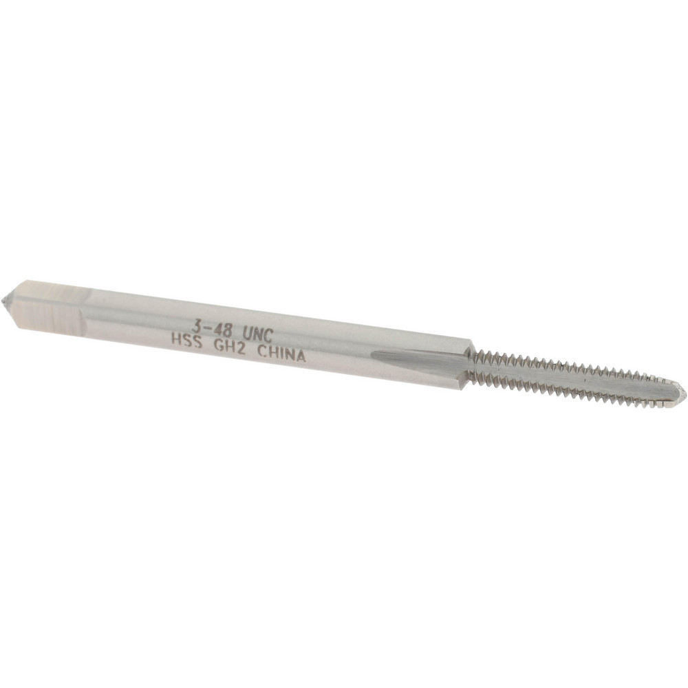 Value Collection - Straight Flute Tap: #3-48 UNC, 3 Flute, Plug Chamfer ...