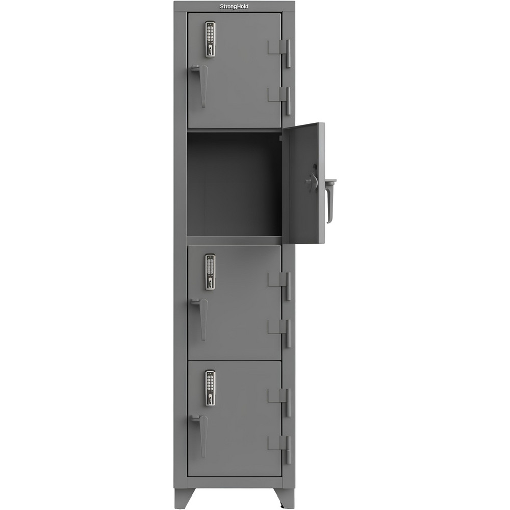 Strong Hold - 1-Wide Locker: 18" Wide, 18" Deep, 75" High, Electronic ...