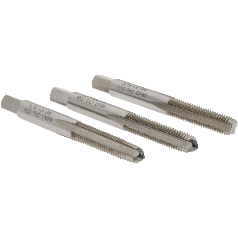 Value Collection - Tap Set: 5/16-24 UNF, 4 Flute, High Speed Steel ...