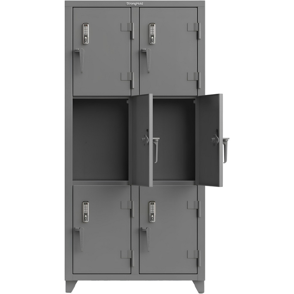 Strong Hold - 2-Wide Locker: 36" Wide, 18" Deep, 75" High, Electronic ...
