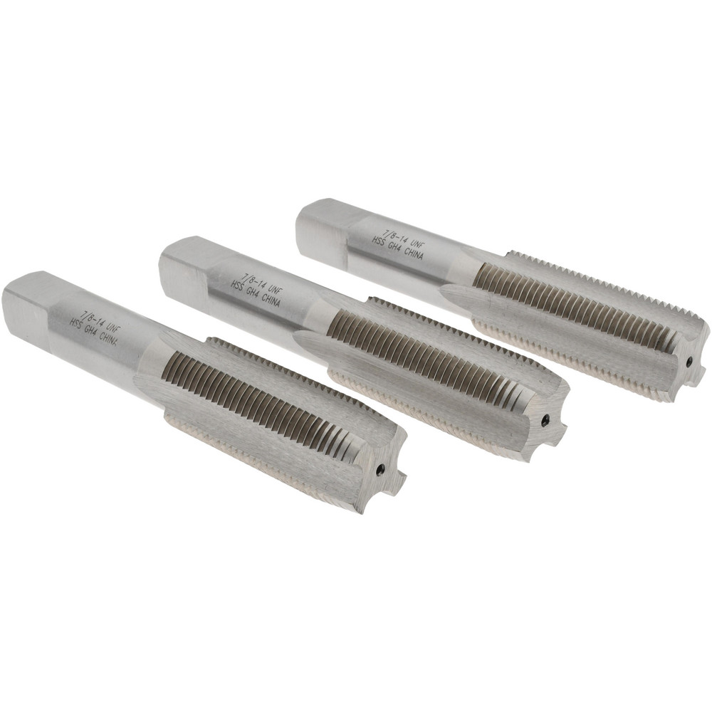 Value Collection - Tap Set: 7/8-14 UNF, 4 Flute, High Speed Steel ...